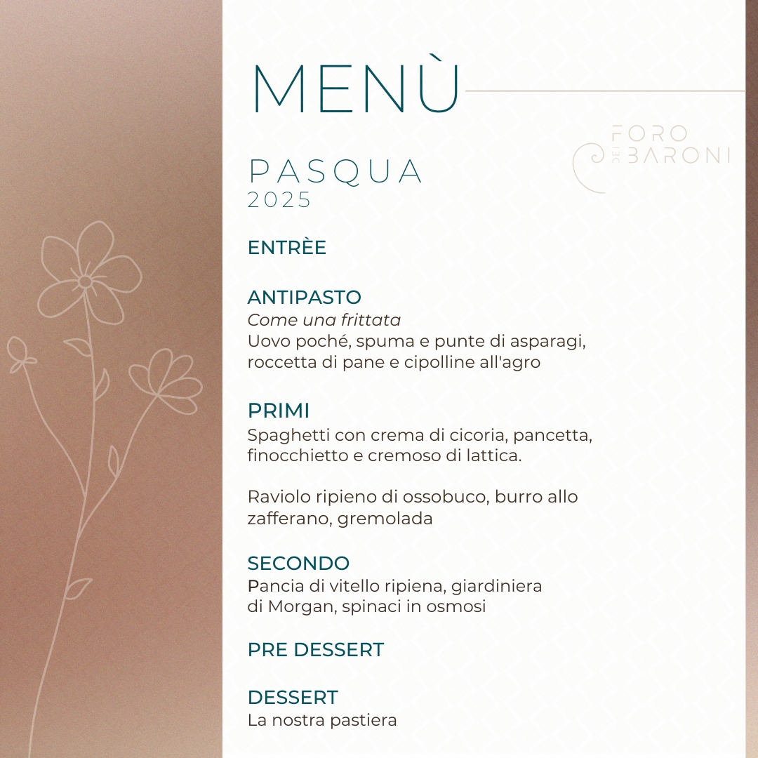 Pranzo di Pasqua 2025 e Pasquetta vicino Caserta e Benevento